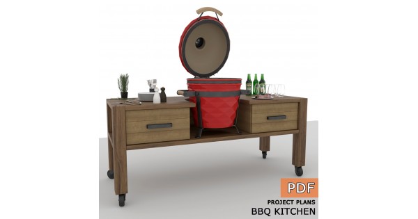 Complete Guide to Building a Wooden Outdoor Kitchen - Digital Download Only