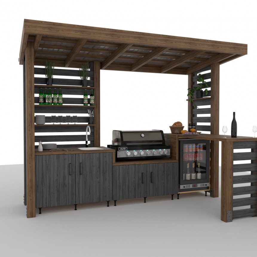 Step-by-Step Plans for a Wooden Outdoor Kitchen - Digital Download Only