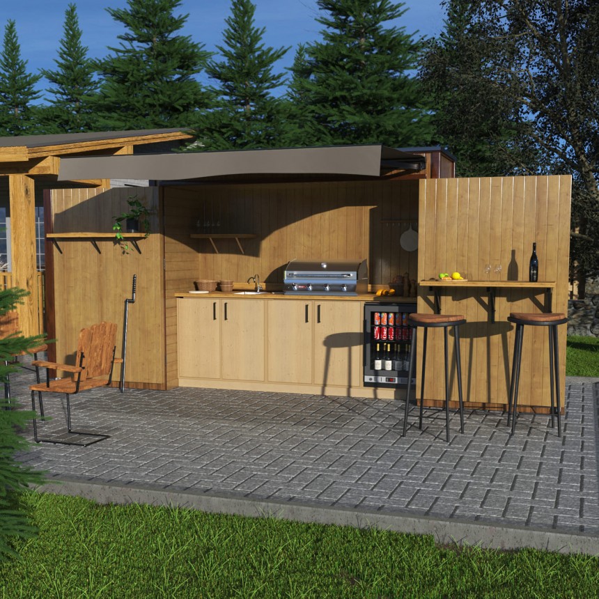 DIY Grill Shed Station Plans | Enclosed BBQ Area | Downloadable PDF